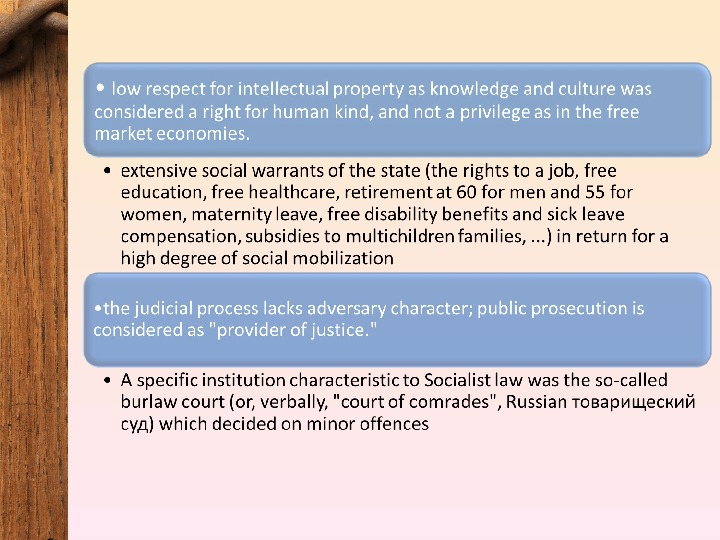 SOCIALIST LAW • Socialist law