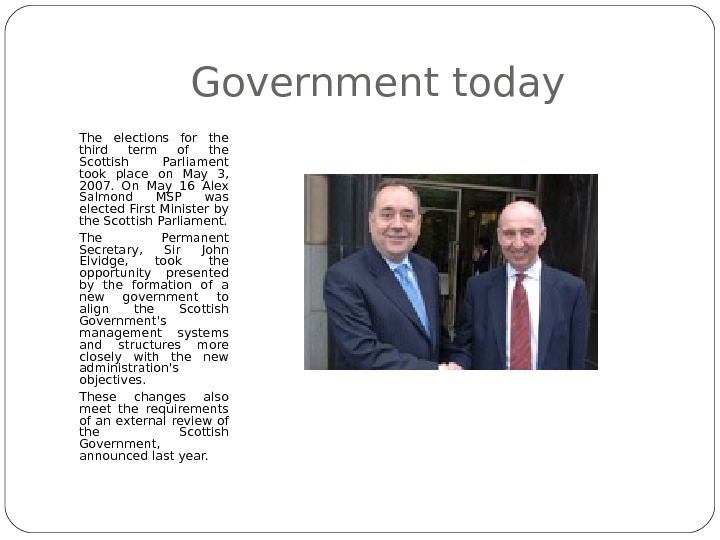 The Government of Scotland Historical government of