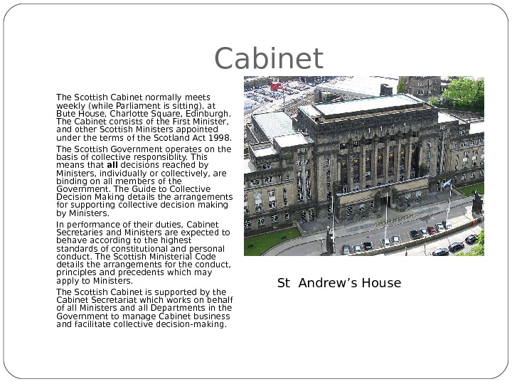 The Government of Scotland Historical government of