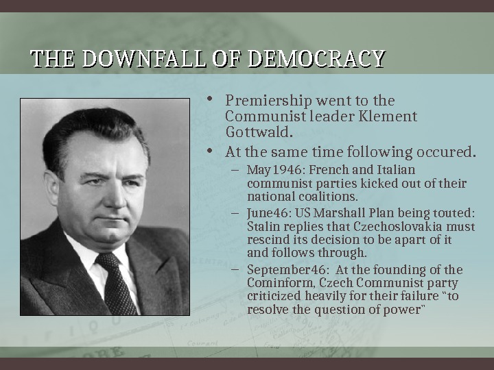 ESTABLISHING COMMUNIST REGIME IN IN CZECHOSLOVAKIA By