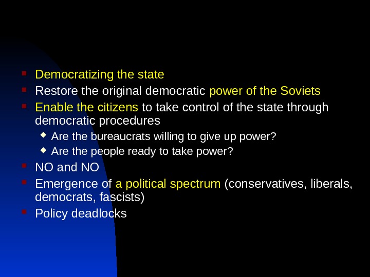 The Fall of the Soviet System