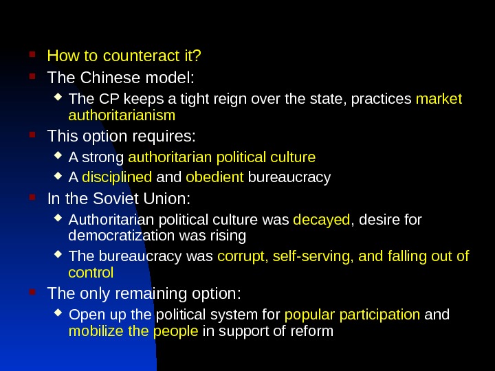 The Fall of the Soviet System