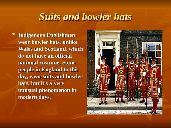 The national costume of England English folk