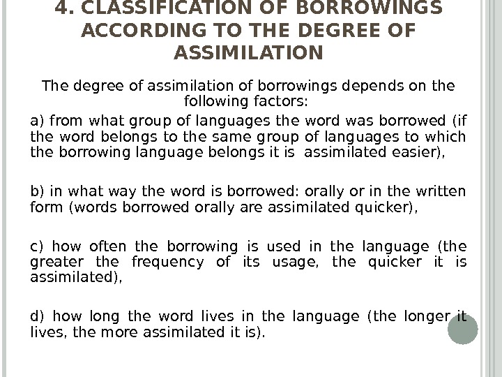 TOPIC III. THE ORIGIN OF ENGLISH WORDS