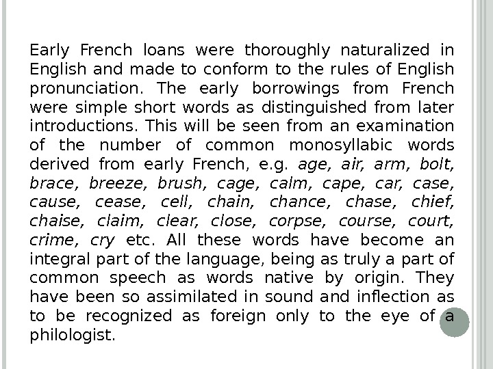 TOPIC III. THE ORIGIN OF ENGLISH WORDS