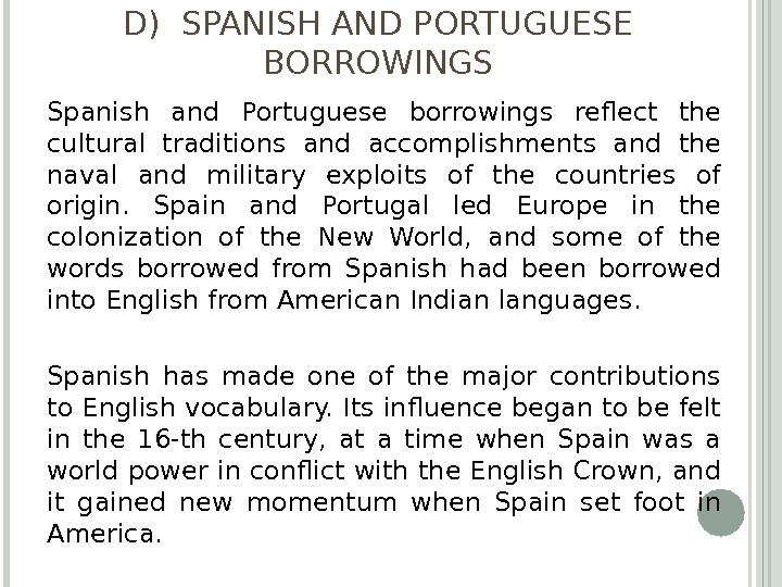 TOPIC III. THE ORIGIN OF ENGLISH WORDS