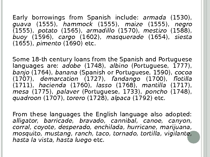 TOPIC III. THE ORIGIN OF ENGLISH WORDS
