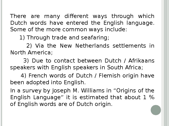 TOPIC III. THE ORIGIN OF ENGLISH WORDS