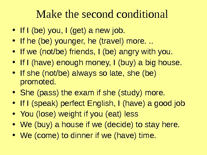 The Second Conditional «If I met a genie,