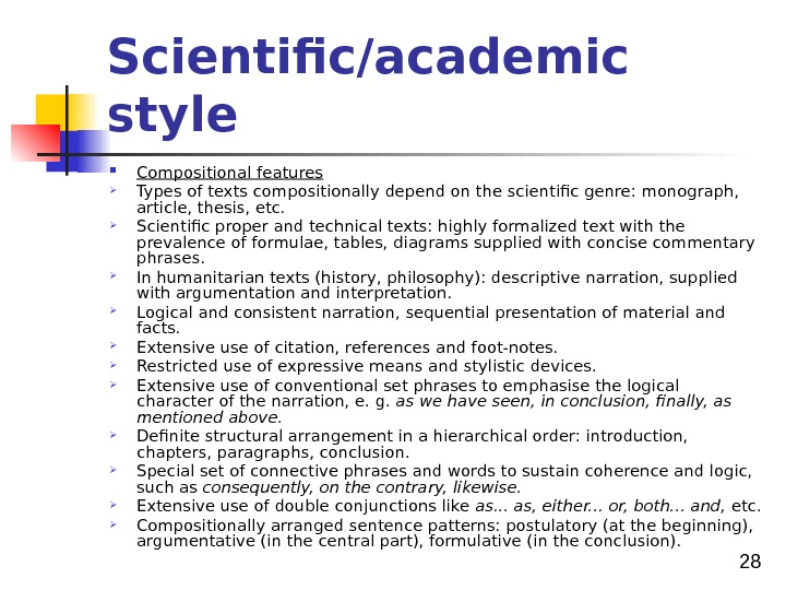 1 The Theory of Functional Styles 2