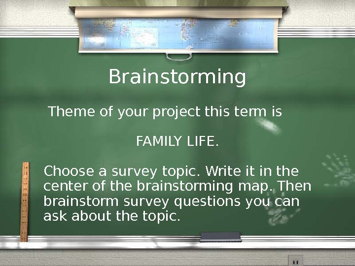 Project Work Touchstone 3 MAKING A SURVEY