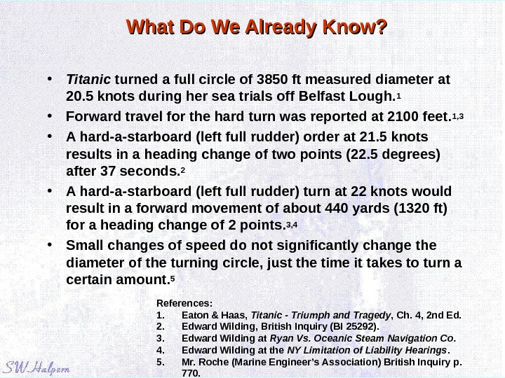 Turning in Circles The Turning Characteristics