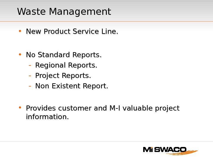 Презентация Waste Management Module