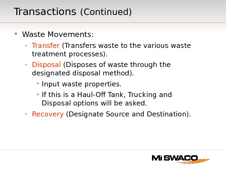 Презентация Waste Management Module