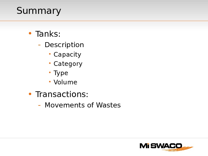 Презентация Waste Management Module