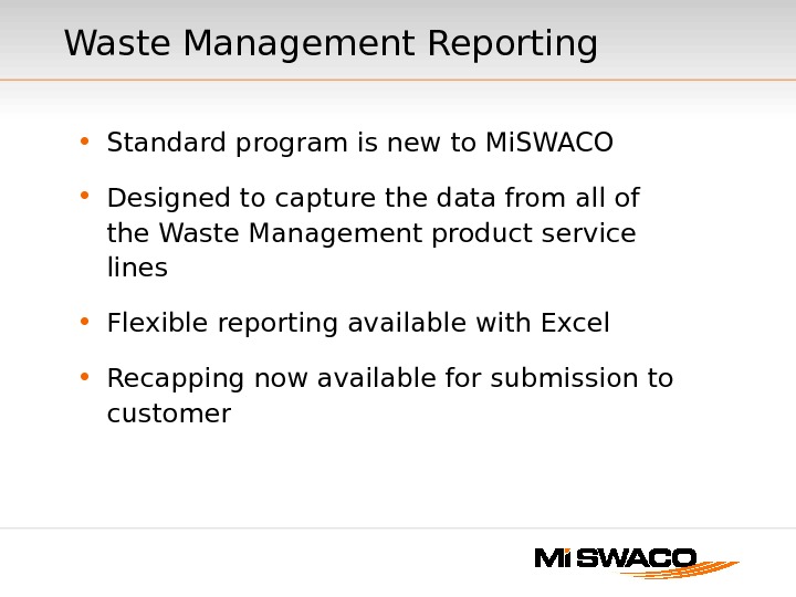 Презентация Waste Management Module