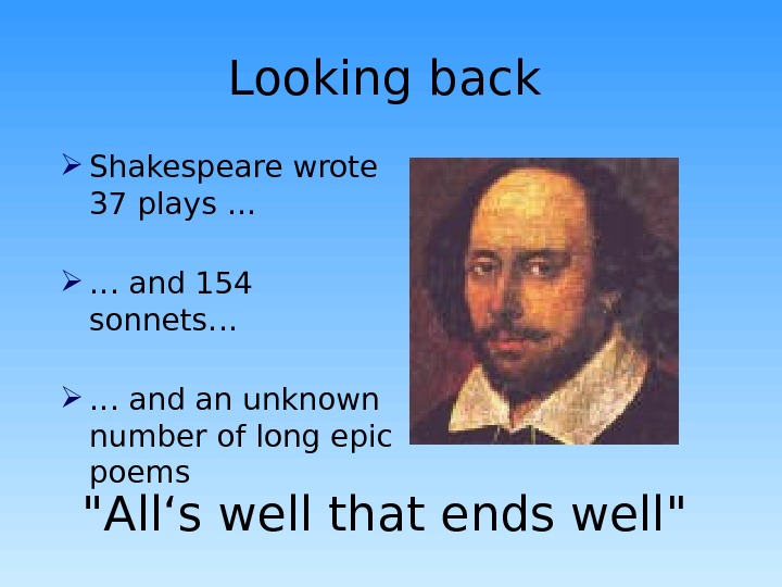 Презентация william shakespeare some biographical notes