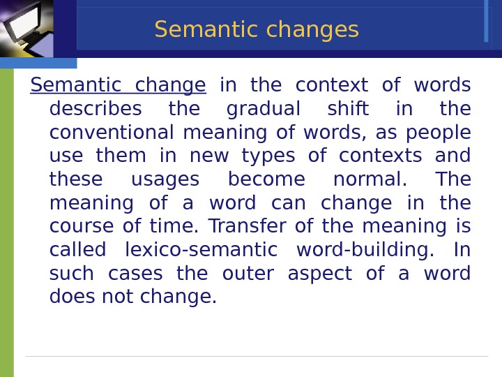 Презентация Word as the basic unit of language