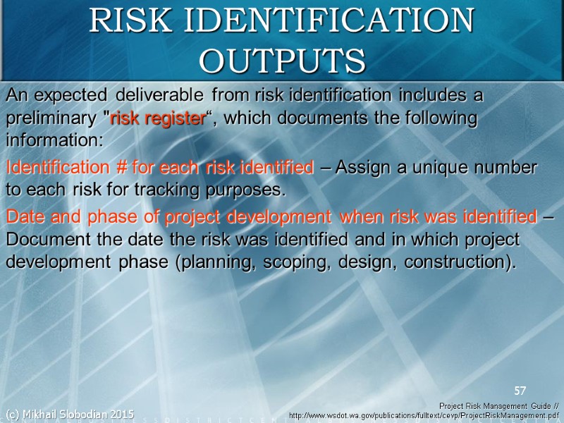 1 RISK MANAGEMENT IN CONSTRUCTION PROJECTS (c) Mikhail