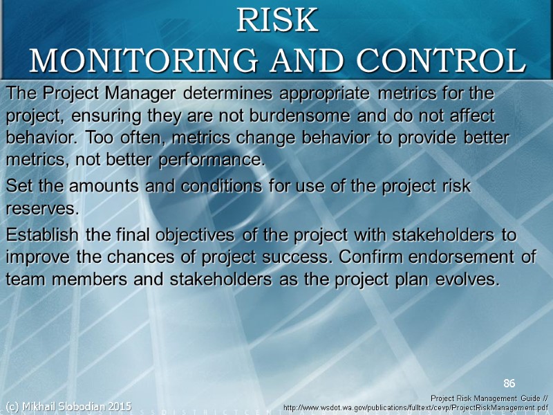 1 RISK MANAGEMENT IN CONSTRUCTION PROJECTS (c) Mikhail