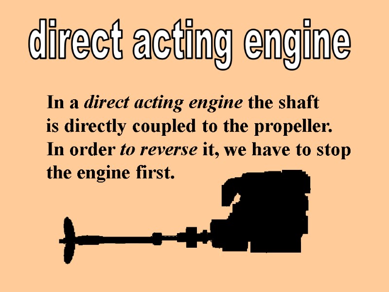 mu . Direct Acting Engine; . Reversing gear;