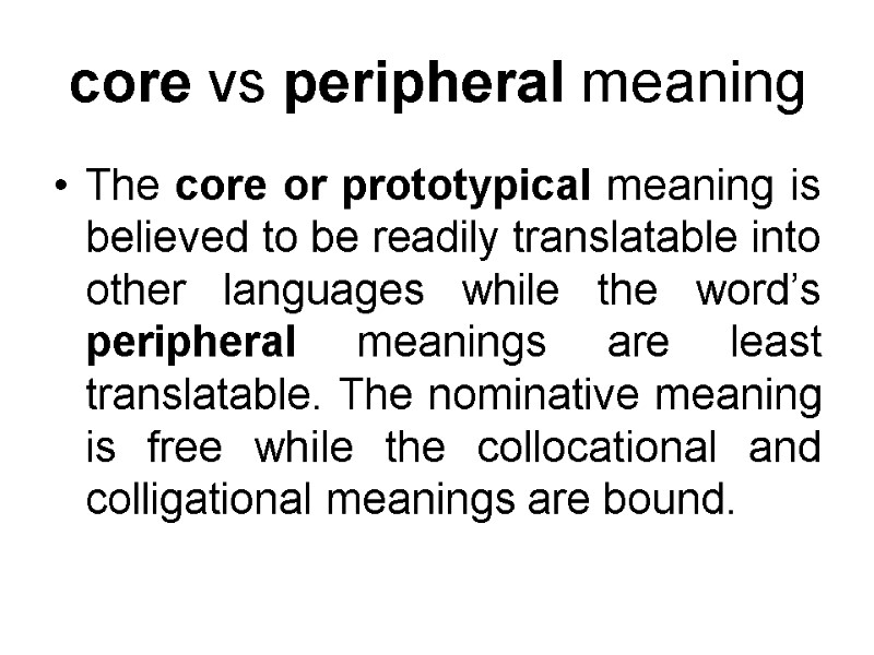 LEXICOLOGY REVISION 1 THE OBJECT OF L AND