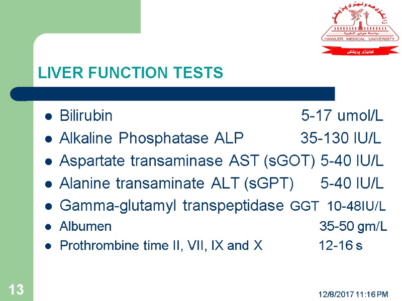 THE LIVER Hawler Medical University College of Medicine