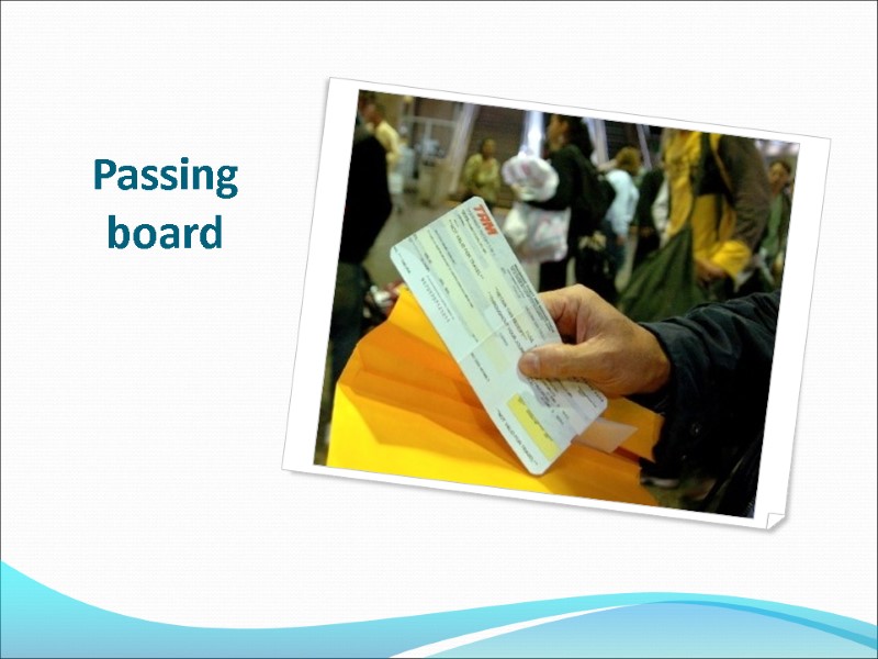 AT THE AIRPORT Vocabulary Ticket Passing board ID