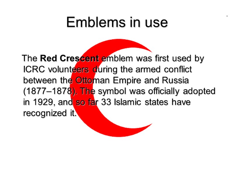 Who they are? The International Red Cross and