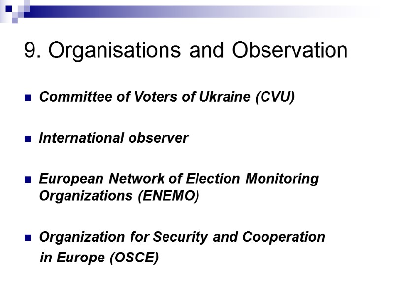 English Election Glossary 1. Election principles Direct election