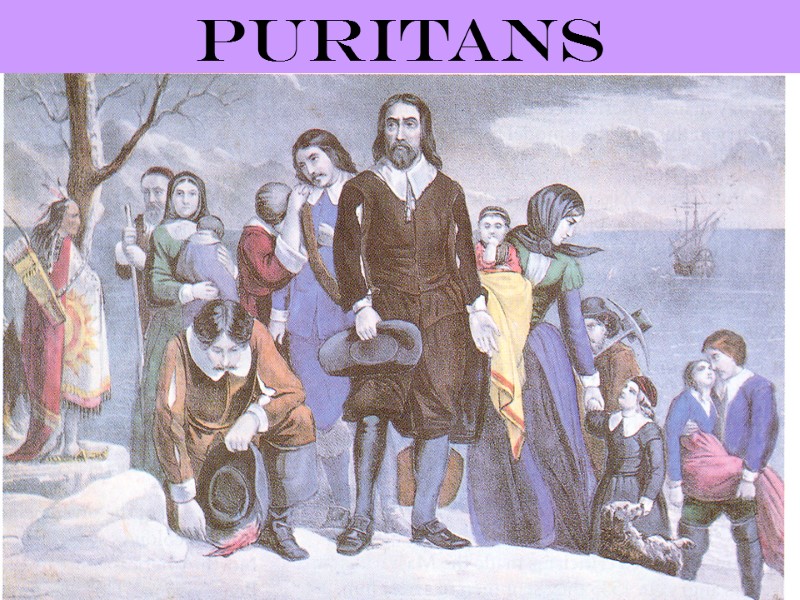 HISTORY OF THE USA PURITANS The Puritans, a