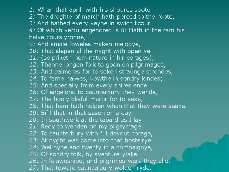 The Canterbury Tales by Geoffrey Chaucer Background of