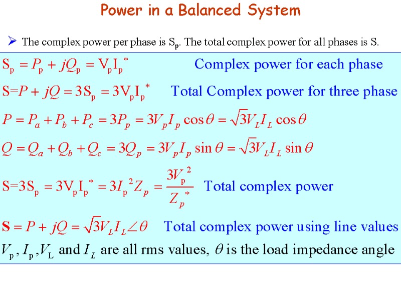 Three Phase Circuits Chapter Objectives: Be familiar with