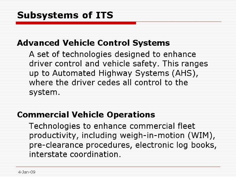 Applied Transportation Analysis Introduction to Intelligent ...