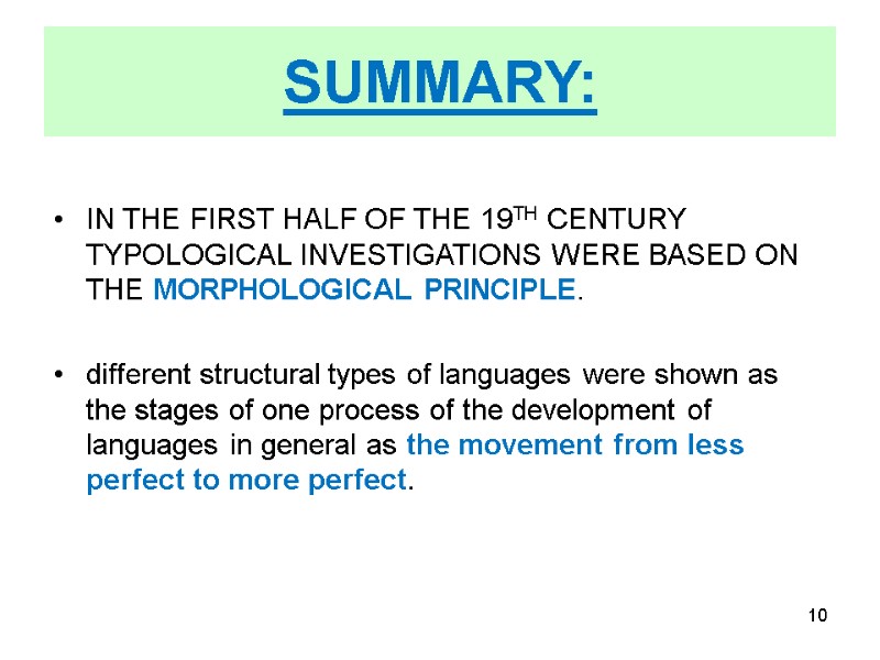 History of Comparative Linguistics the end of the