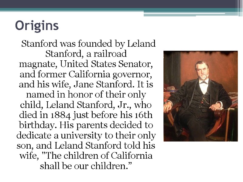 Stanford University Stanford University The Leland Stanford Junior