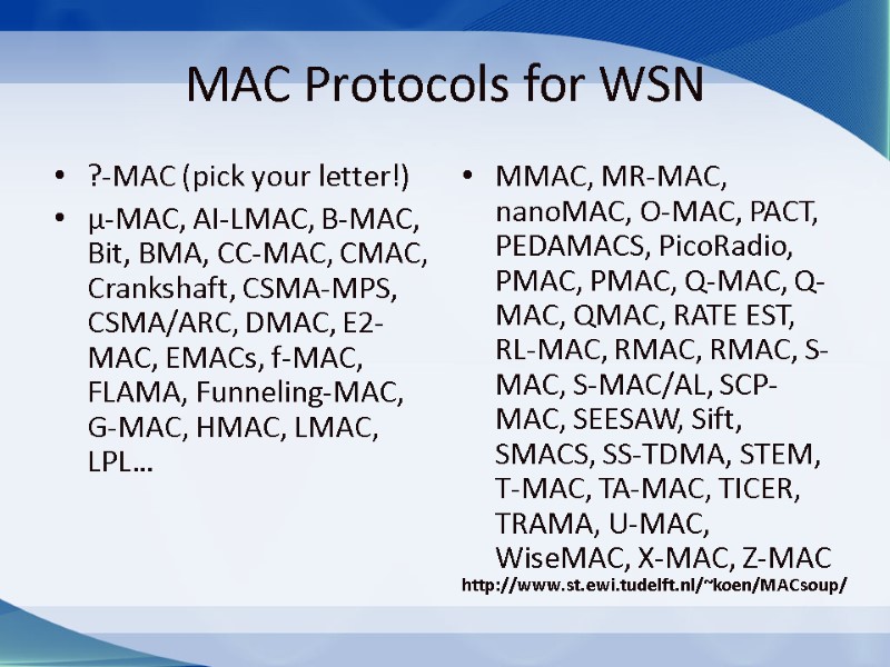 Protocol Stack Mac Protocols Objectives Of Mac Protocols