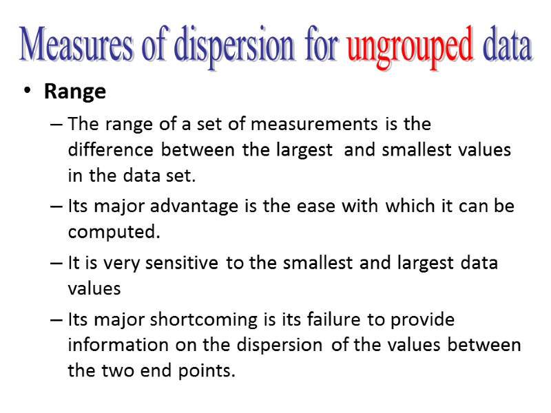 1 Measures of location and dispersion Part 2