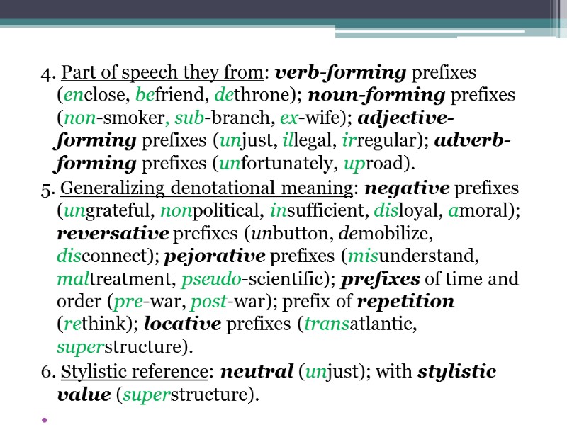 Morphemes. The Structure of the English Word Lecture