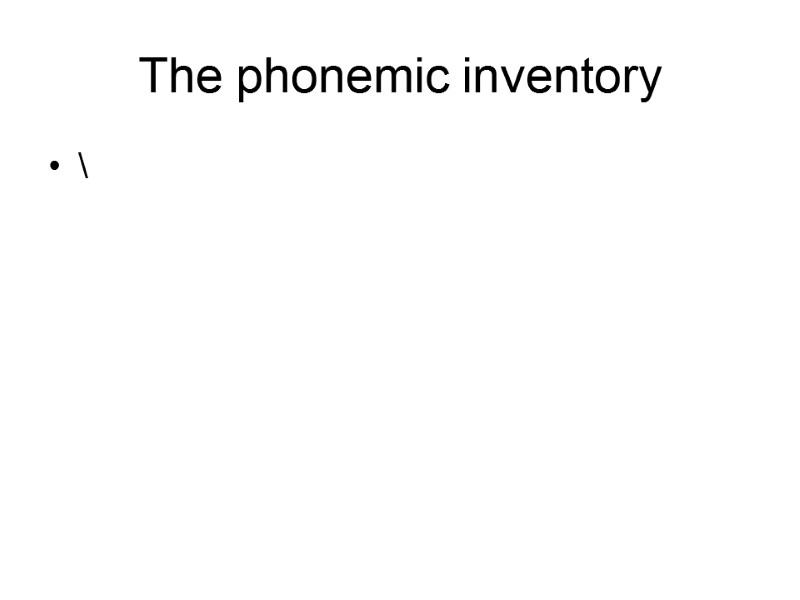 Phonological Analysis of English Speech Sounds In connected