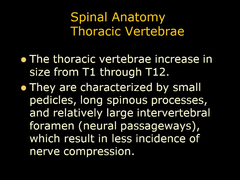 Anatomy Lecture 5 Trunk & Spine Physician Assistant