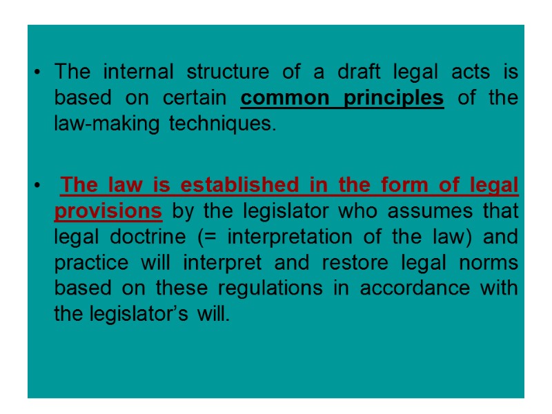 Sources of law Legal norm – definition and