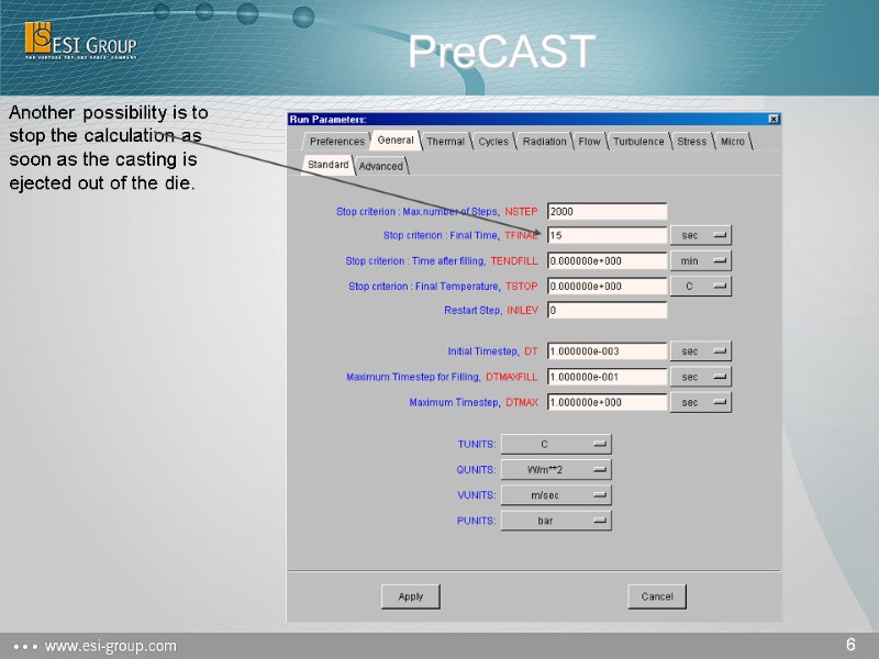 ProCAST Stress tutorial PreCAST Load the mesh file