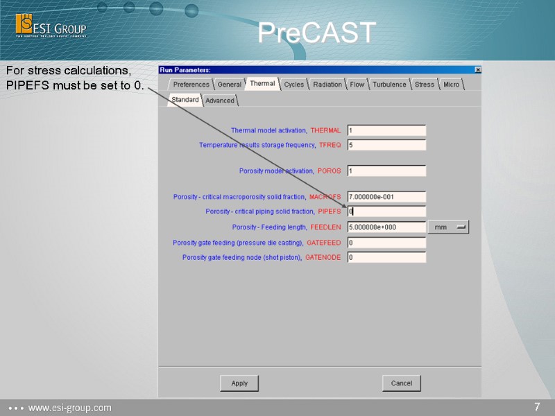 ProCAST Stress tutorial PreCAST Load the mesh file
