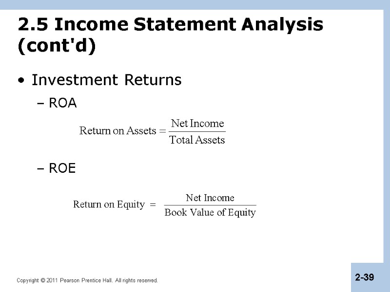 Chapter 2 Introduction to Financial Statement Analysis Chapter