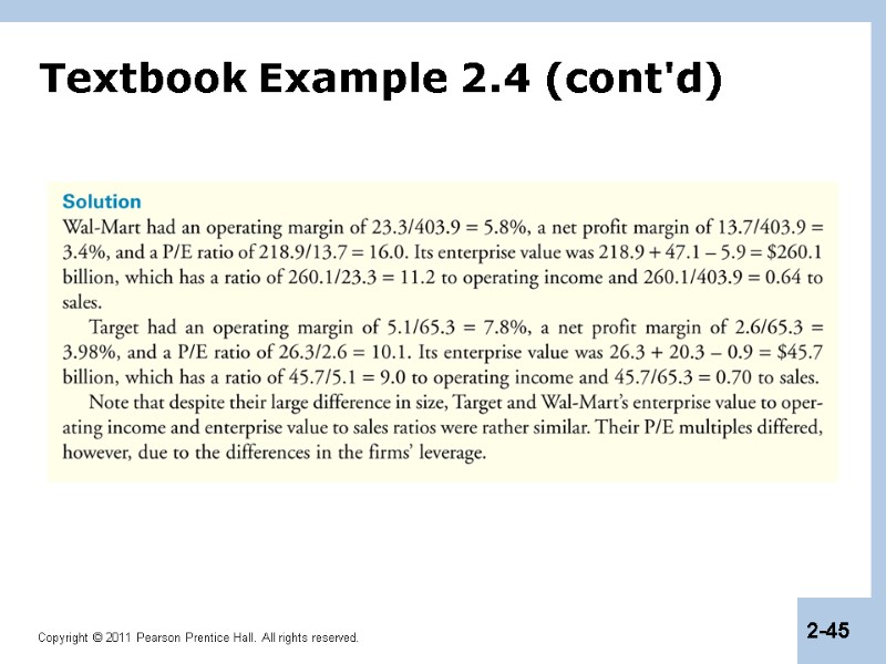 Chapter 2 Introduction to Financial Statement Analysis Chapter