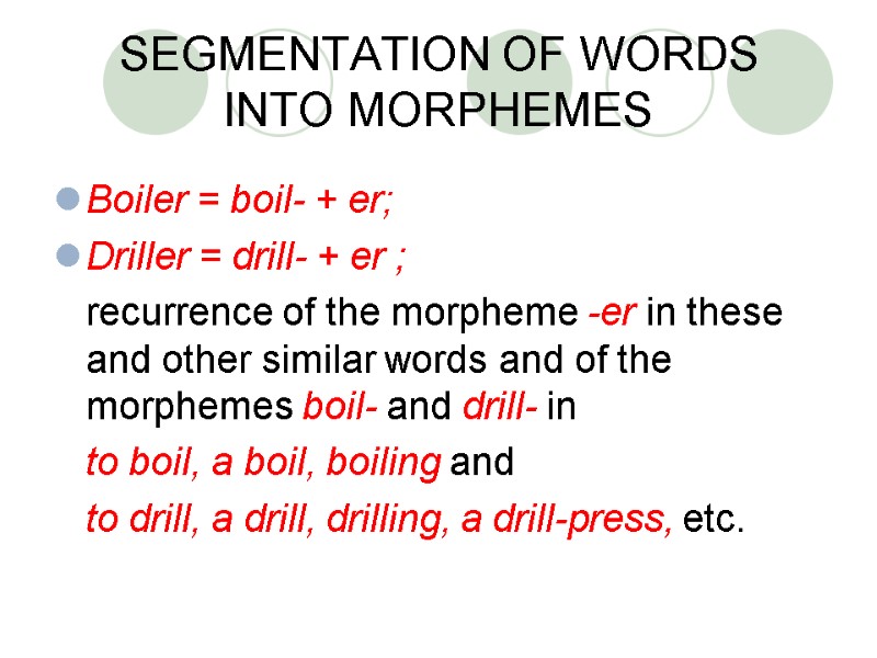 WORD-STRUCTURE Morphemic Structure of Words Lecture 8 1.
