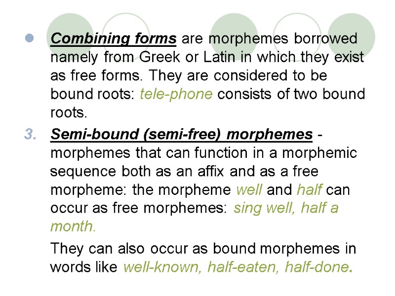 WORD-STRUCTURE Morphemic Structure of Words Lecture 9 1.