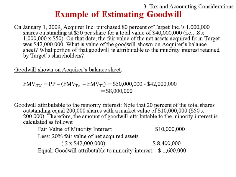 Topic 5. Structuring the Deal 1. M&A Deal