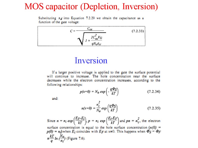 Metal-Insulator-Semiconductor and Metal-Insulator-Metal Structures ...
